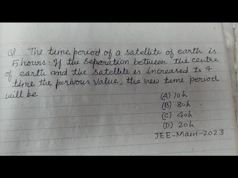 The time period of a satellite is 5 hours if the separation between the ...