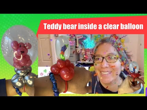 Teddy bear inside a clear balloon. Balloon tutorial. - YouTube