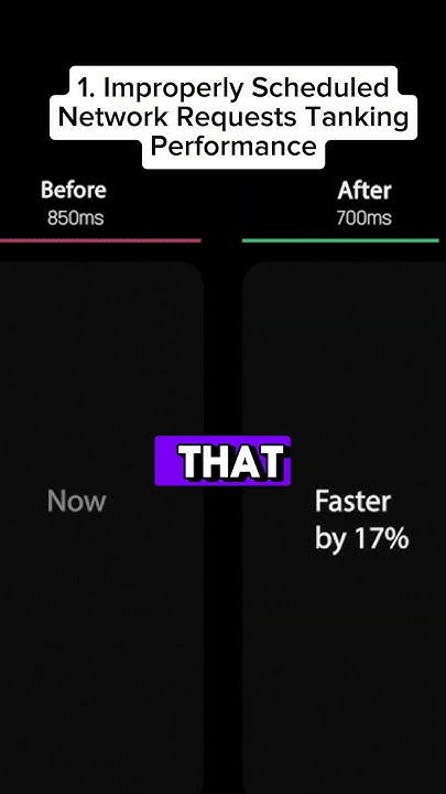3 quick cases of performance improvements: involved network requests, no backend changes # ...
