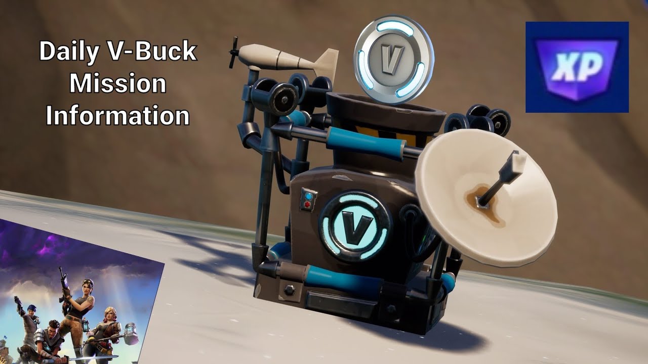 Daily V-Buck Mission Information - 17 Feb 2022 - YouTube