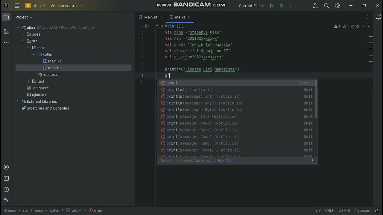 Membuat Project Kotlin Sederhana menggunakan aplikasi Intellij IDEA - YouTube