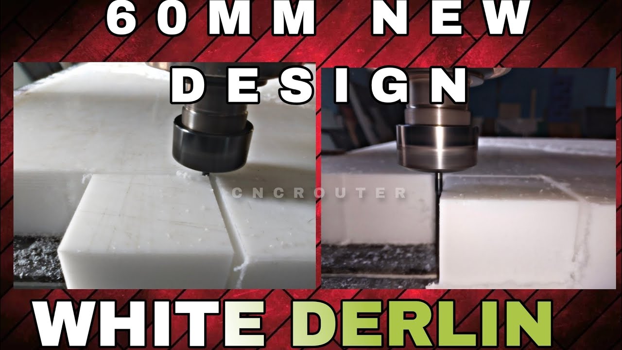 60mm 🤯 white derlin new design #cncrouter #job - YouTube