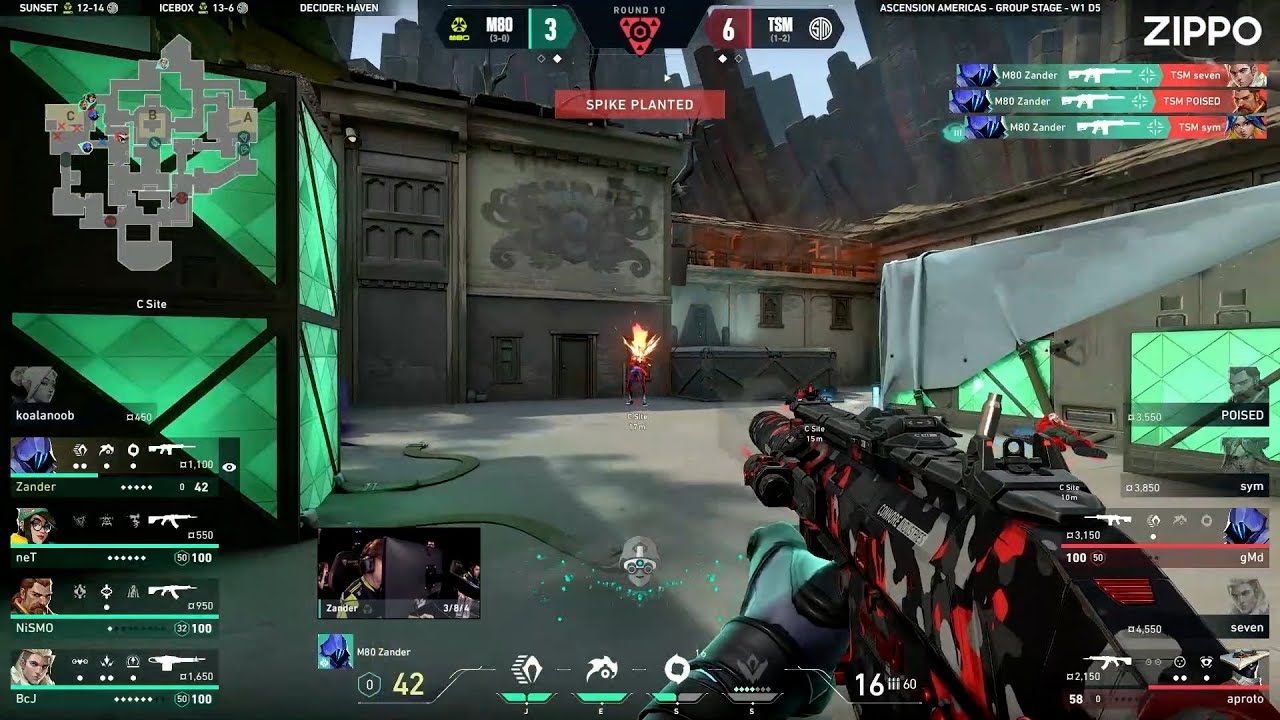 M80 Zander’s insane 4K against TSM on Haven | VCT Ascension Americas ...