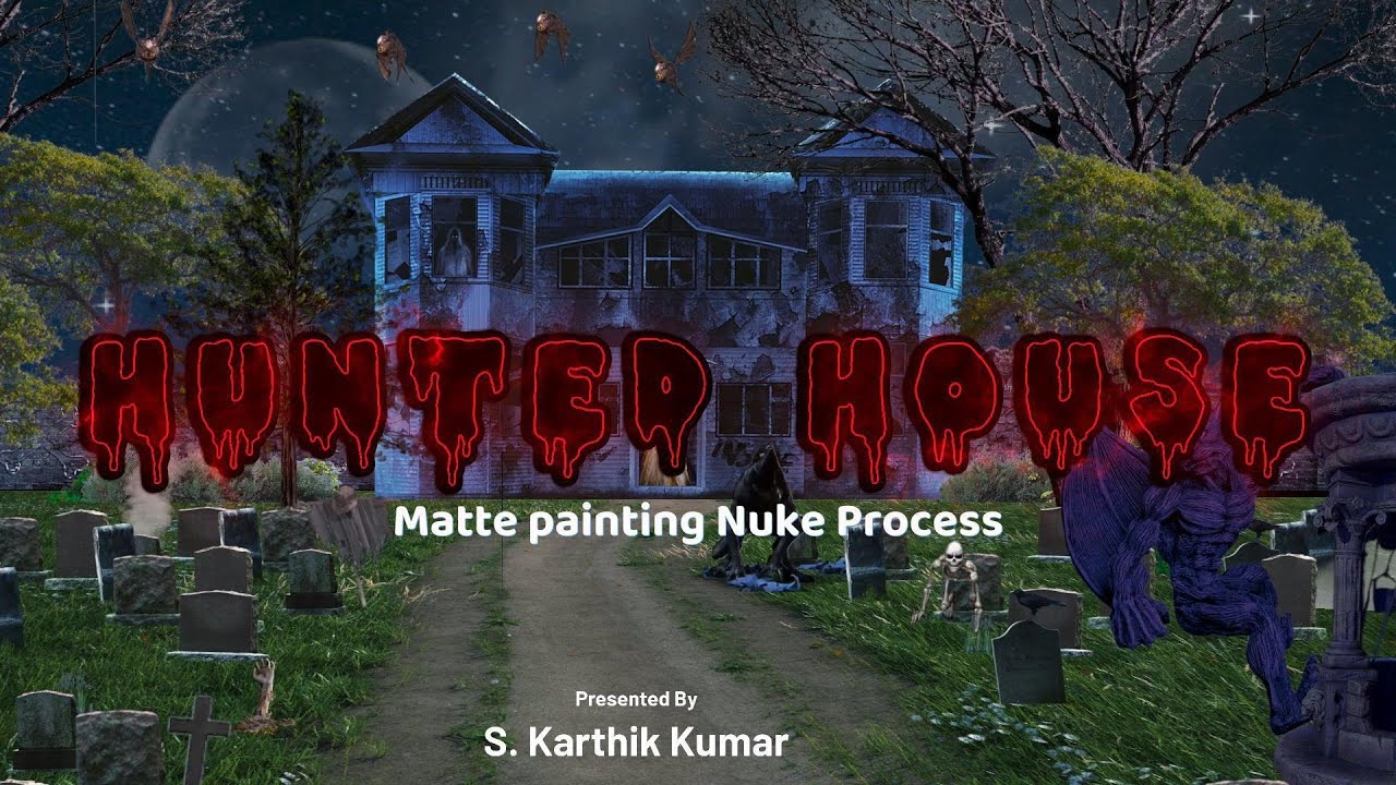 Hunted House Matte painting Process (Part 1) - YouTube