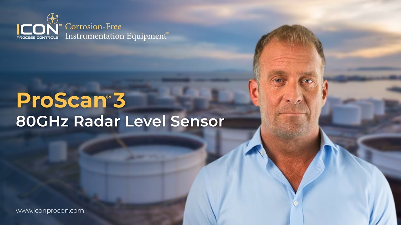 All about the LevelPro ProScan3 80GHz Radar Liquid Level Sensor from Icon Process Controls - YouTube