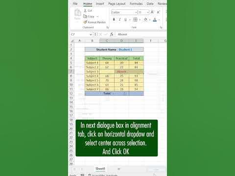 Center Across Selection in Excel | Excel Tips - YouTube