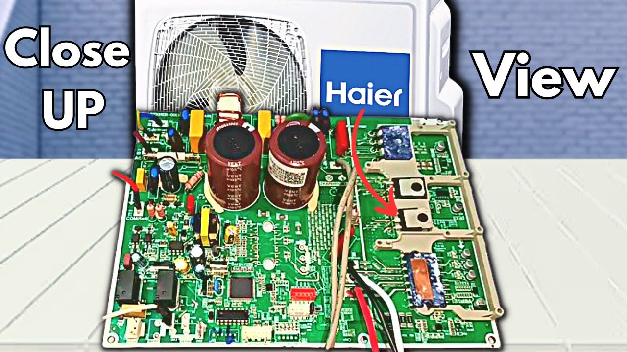 Haier AC Outdoor PCB Overview - Model: 0011801172Q-KLA91 - YouTube