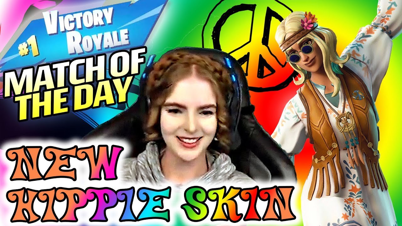 FUN WITH THE NEW HIPPIE SKIN - LOEYA playing FORTNITE BATTLE ROYALE ...