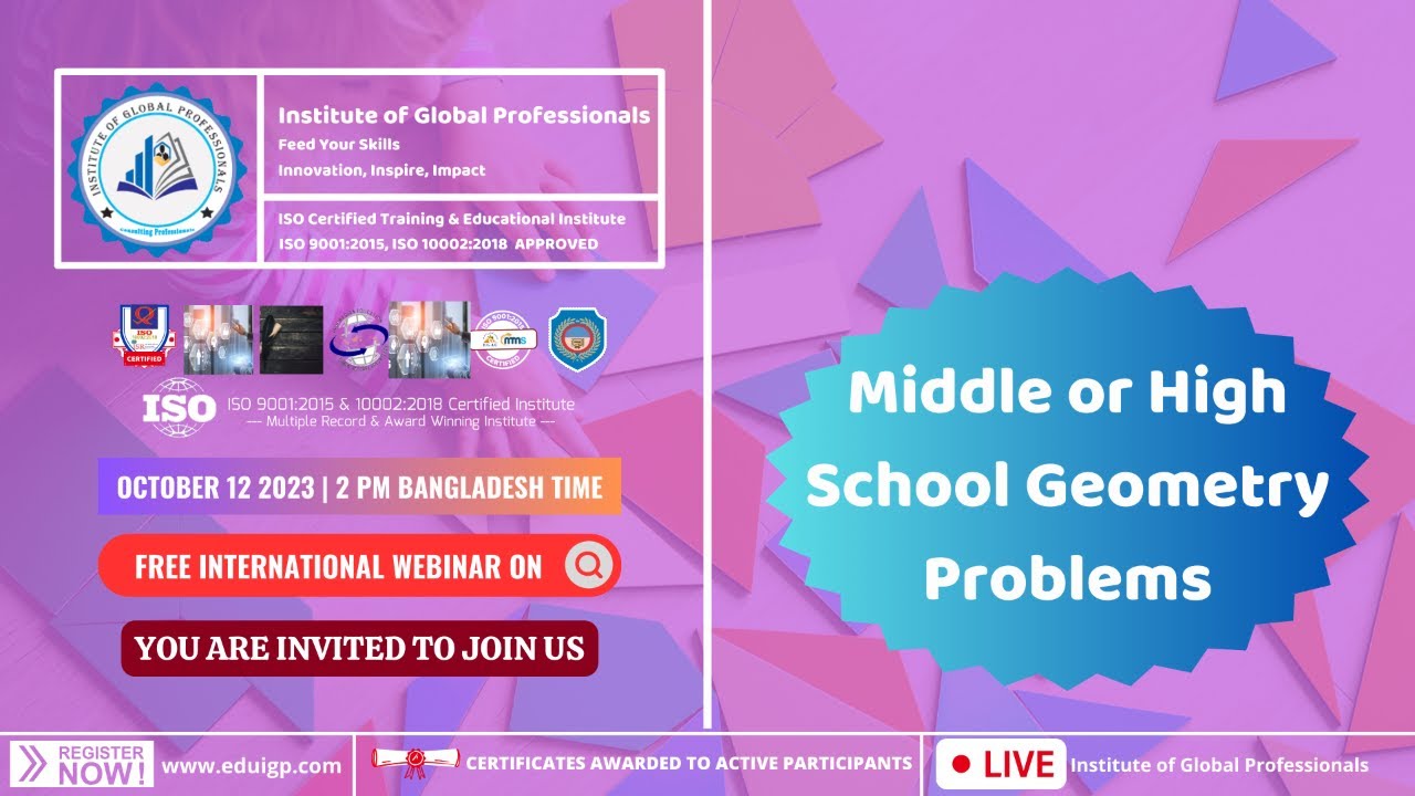 Middle or High School Geometry Problems (QUIZ) - YouTube