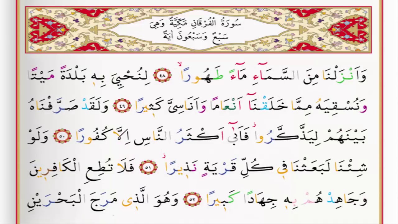 Surah 25 Al Furqan By Saad Al Ghamdi - YouTube