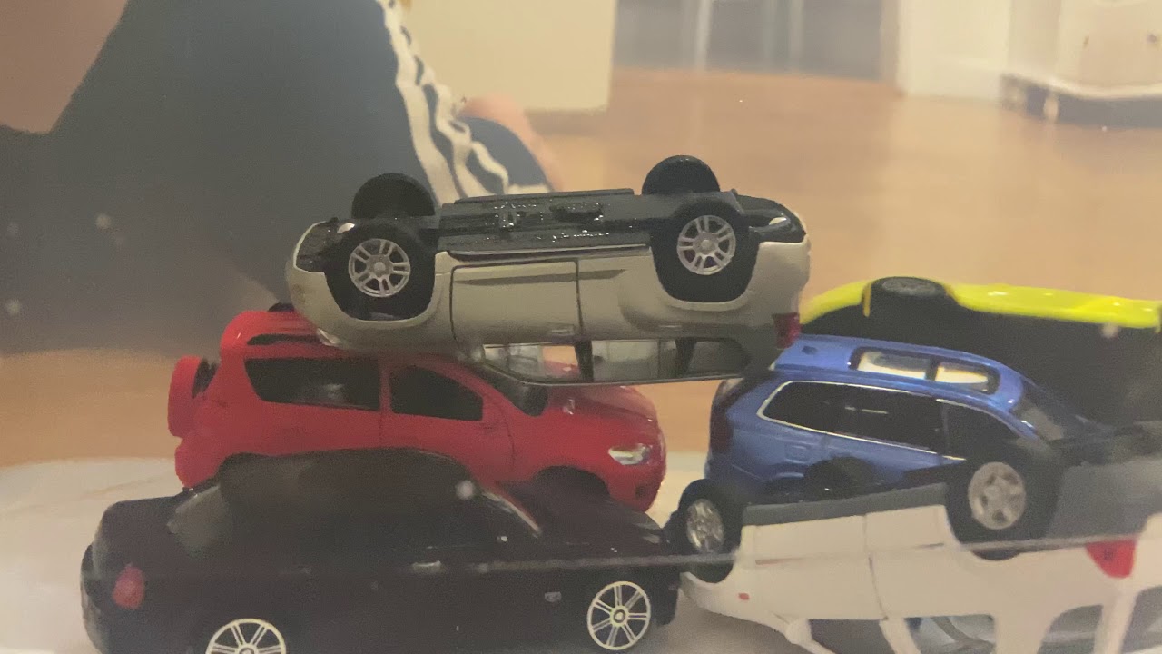 Various Cars Bieng Pushed into Water - YouTube