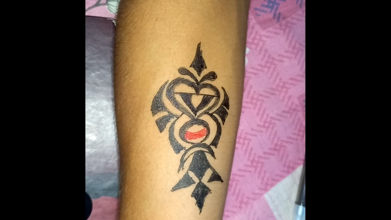 How to draw Simple hand Tattoo new !! #upload_youtube_video #abhi_art ...