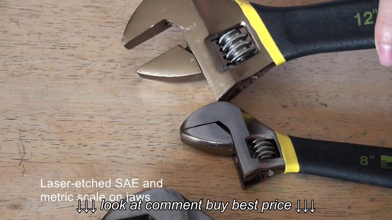 Pittsburgh 4 Piece Laser Etched Adjustable Wrench Set - YouTube