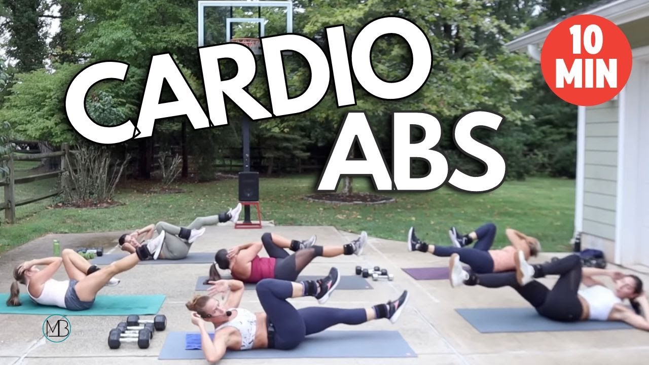10 MIN CARDIO ABS with Ankle Weights | Burn & Tone that Midsection | 5 ...