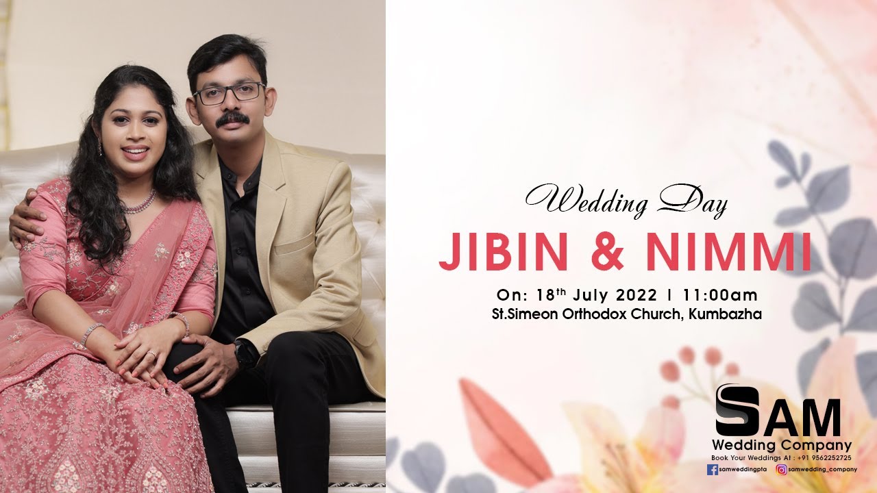 JIBIN & NIMMI | Wedding Live | Sam Wedding Company - YouTube