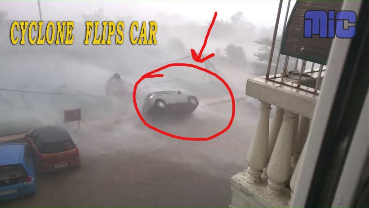 Car vs Cyclone ( Natural Disaster ) - YouTube