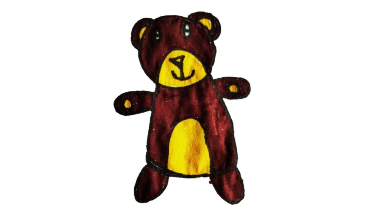 How to draw a Teddy bear| Easy Teddy bear drawing| simple way putul ...