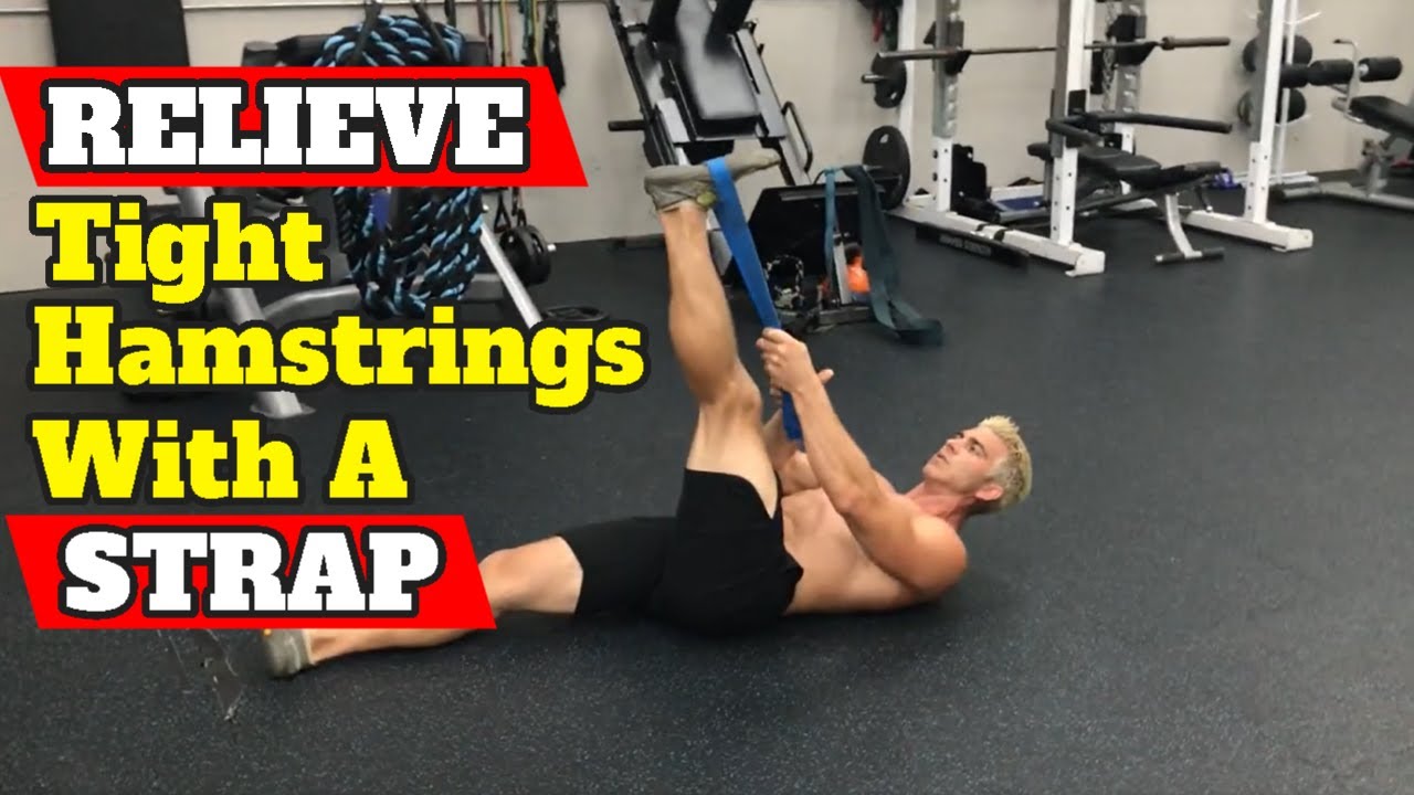 SUPINE HAMSTRING STRETCH WITH STRAP - YouTube