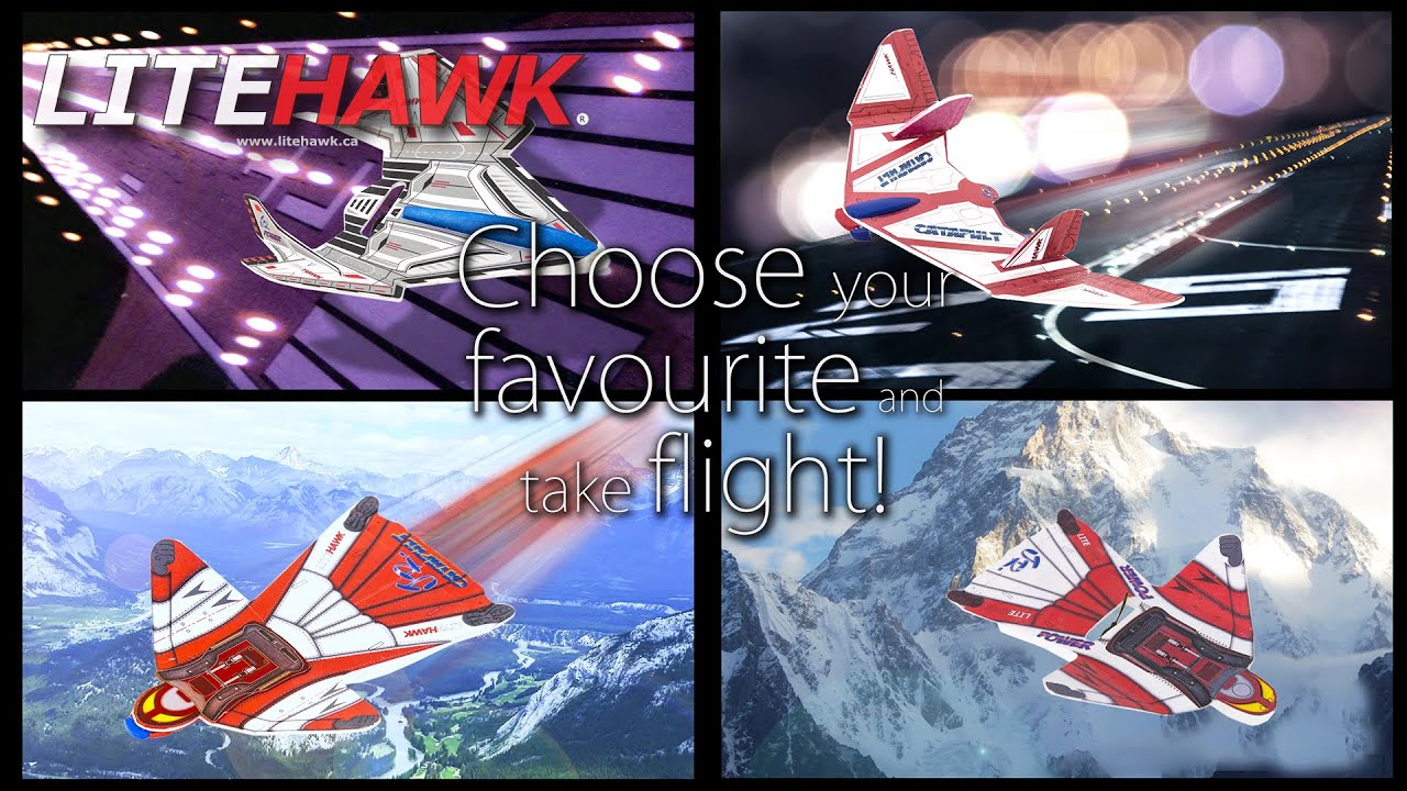 LiteHawk JR Gliders | Launch and Glide! - YouTube