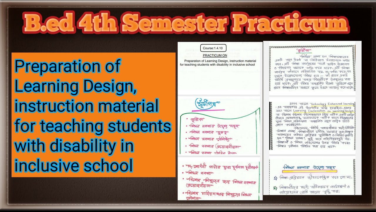 Preparation of Learning Design, instruction material for teaching ...
