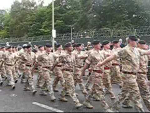 British Army Antrim Homecoming Parade Antrim Forum to Massarene ...