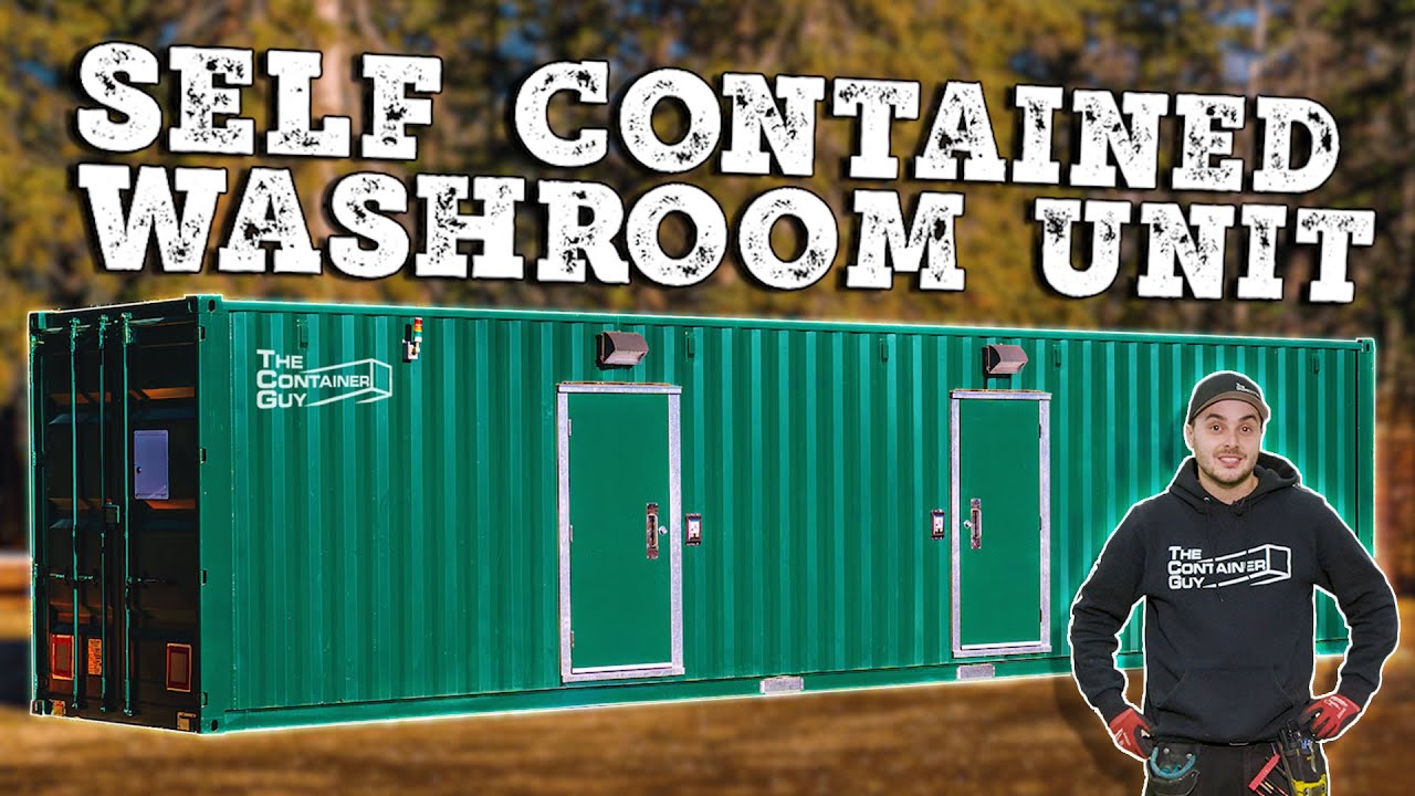 Shipping Container Washroom Build | Tiny Home & Bunker Solutions - YouTube