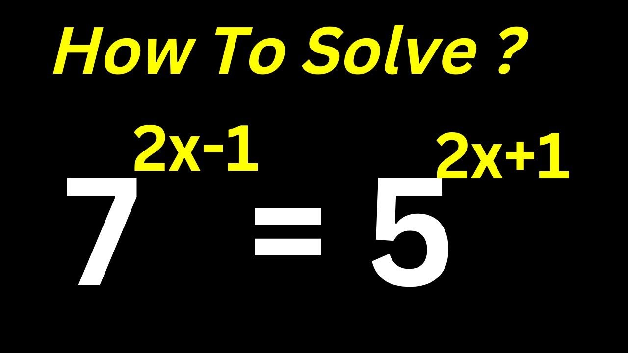 A Nice Math Problem 7 2x 1 5 2x 1 olustatmathclass7999 YouTube A Nice Math Problem 7 2x 1 5 2x 1 olustatmathclass7999 YouTube