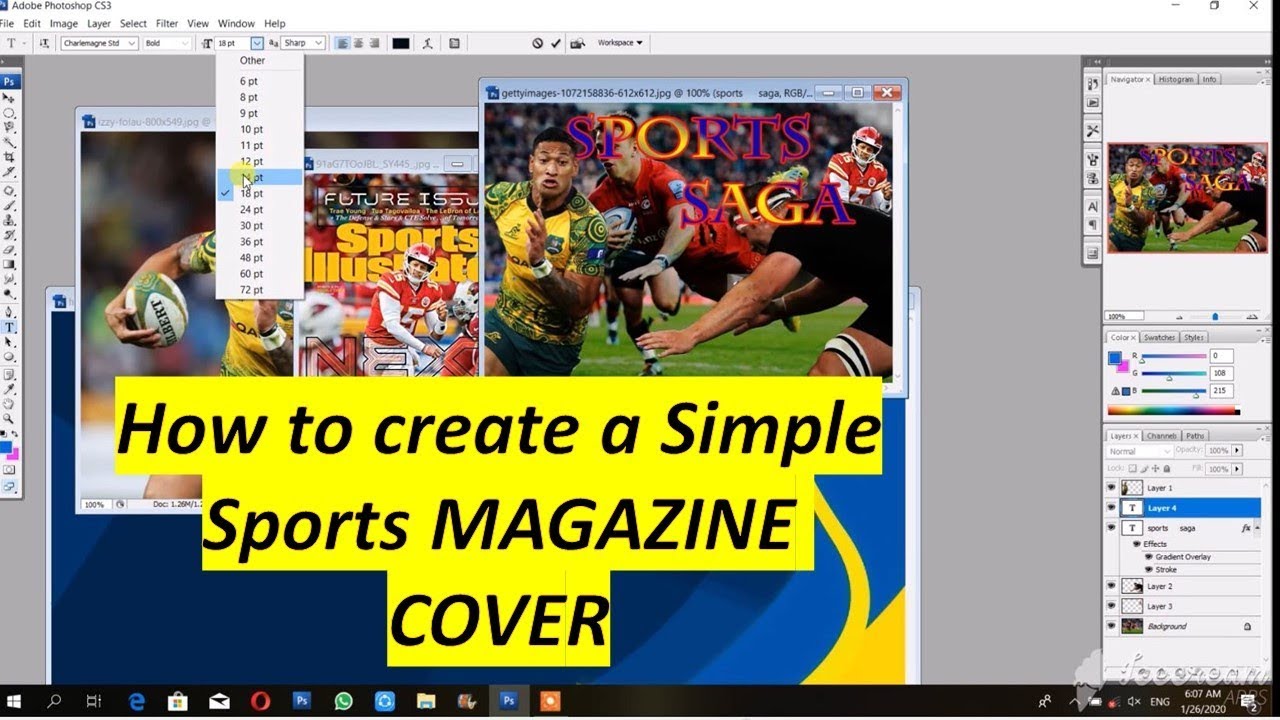 How to create Magazine Cover - YouTube