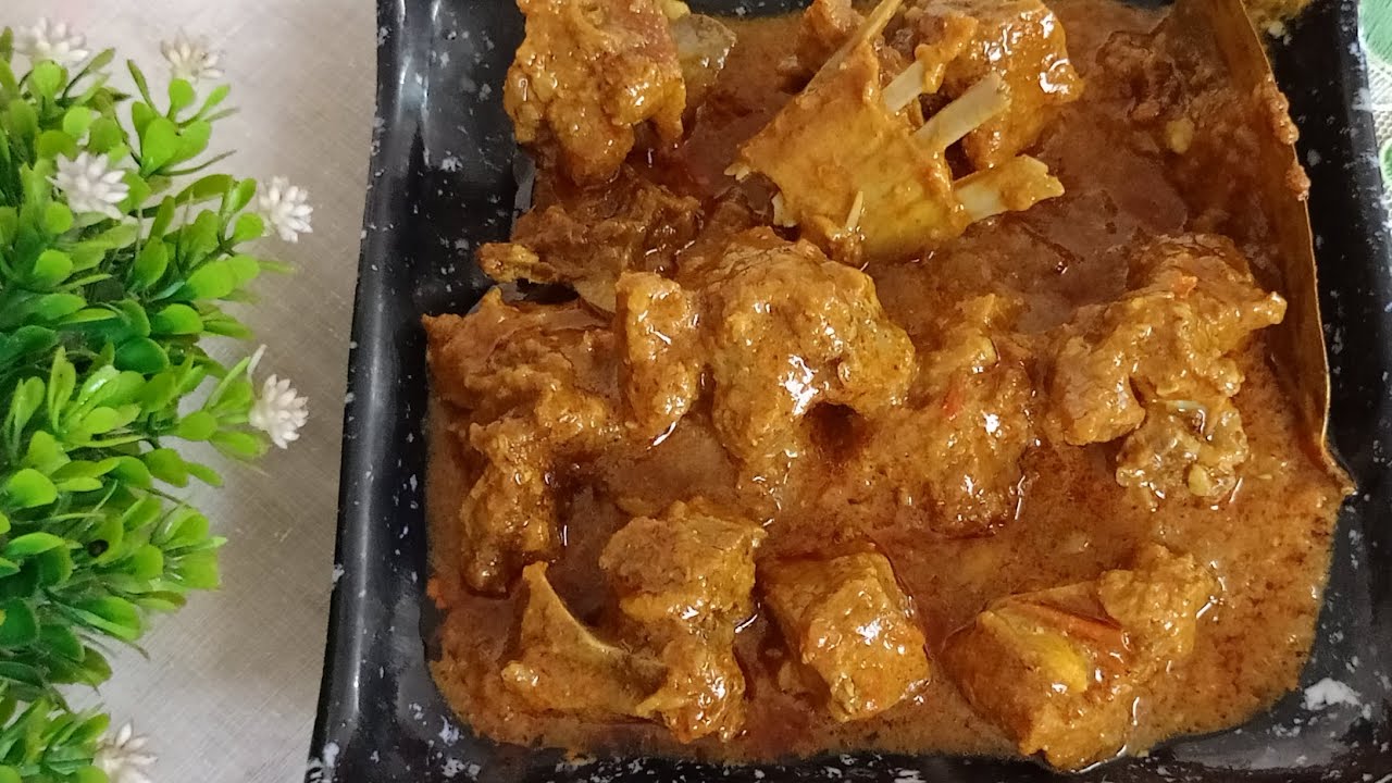 বাটা মসলা দিয়ে খাসির মাংস রেসিপি ll Bata Masala Diya Mutton curry ...