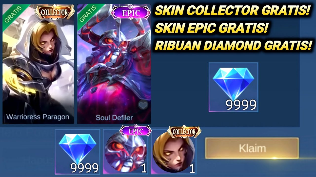 BOCORAN MISI EVENT SKIN COLLECTOR GRATIS !! SKIN EPIC BANE GRATIS, 9999 ...