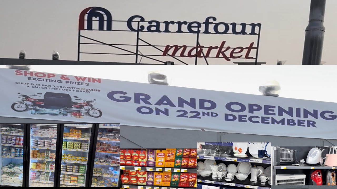 Lahore Carrefour Supermarket Walking Tour 4k / Hypermarket Carrefour ...