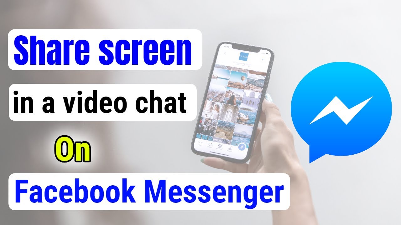 How to share screen in a video chat on Facebook Messenger ।। Messenger ...