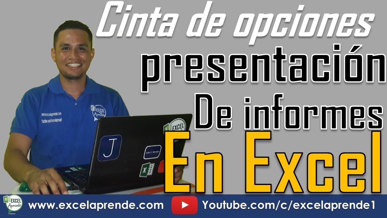 Cinta de opciones de Excel, presentación de informes | Excel Aprende ...