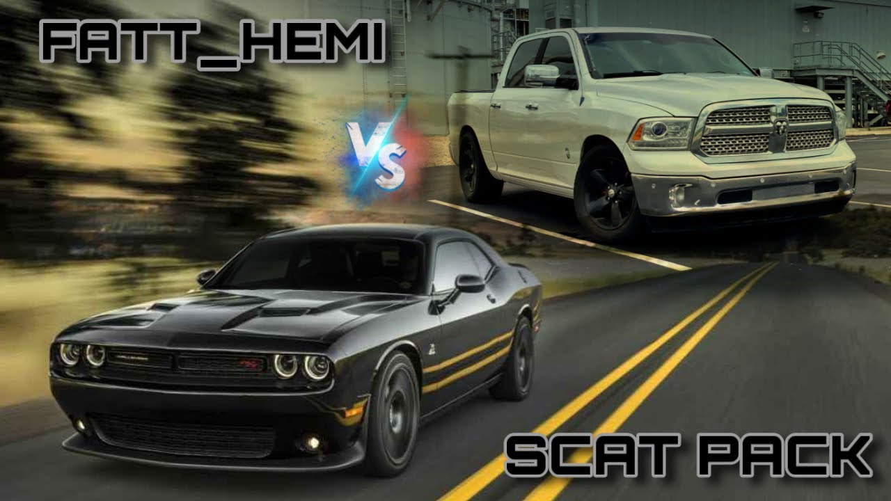SCAT PACK VS SRT SWAPPED RAM 1500 - YouTube