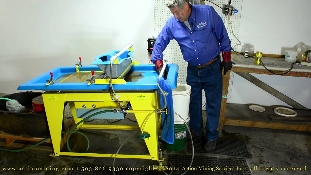 2014 Action Mining Wave Tables - Running Wet Production - YouTube