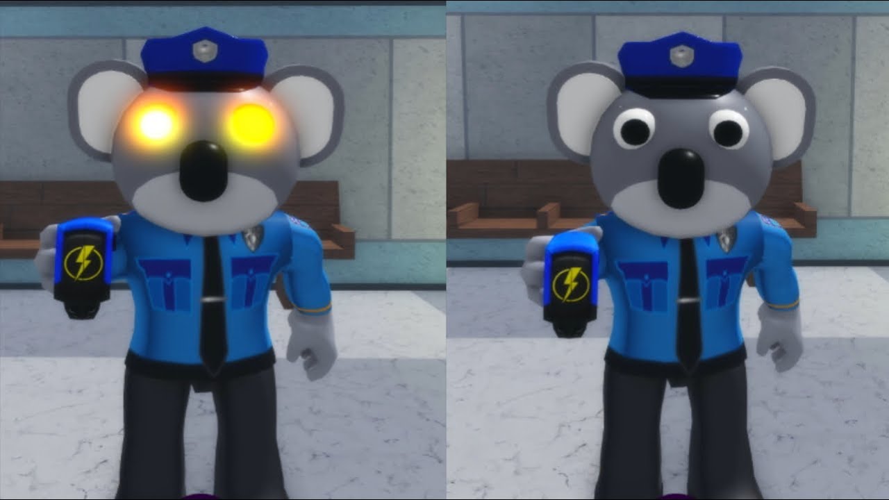 Officer Koala Infected vs Non Infected Jumpscare - Roblox Piggy RP ...