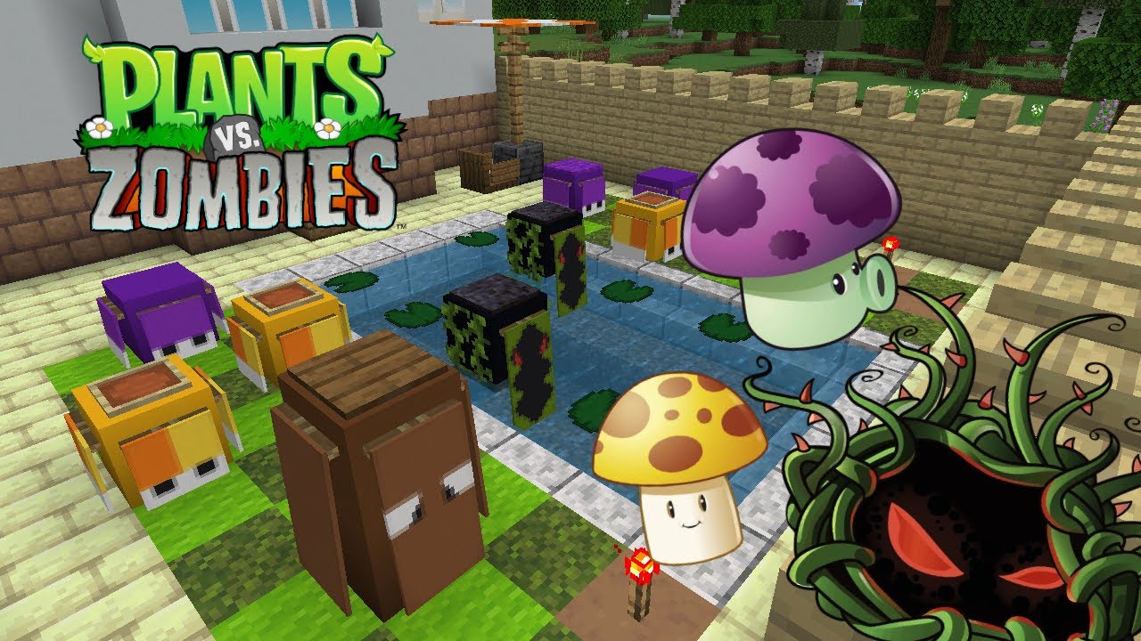 Plants Vs Zombies Minecraft Builds Part 2 - YouTube