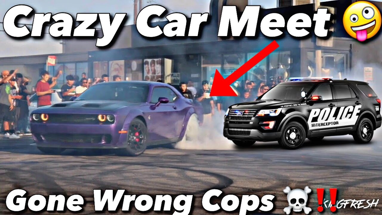 Huge Los Angeles Car Meet Gone Wrong Street Racers Run From Police Task ...