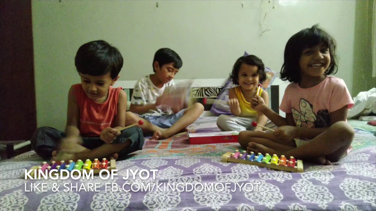 Jyot Is Playing Musical Xylophone Piano with Hammer Sticks - YouTube