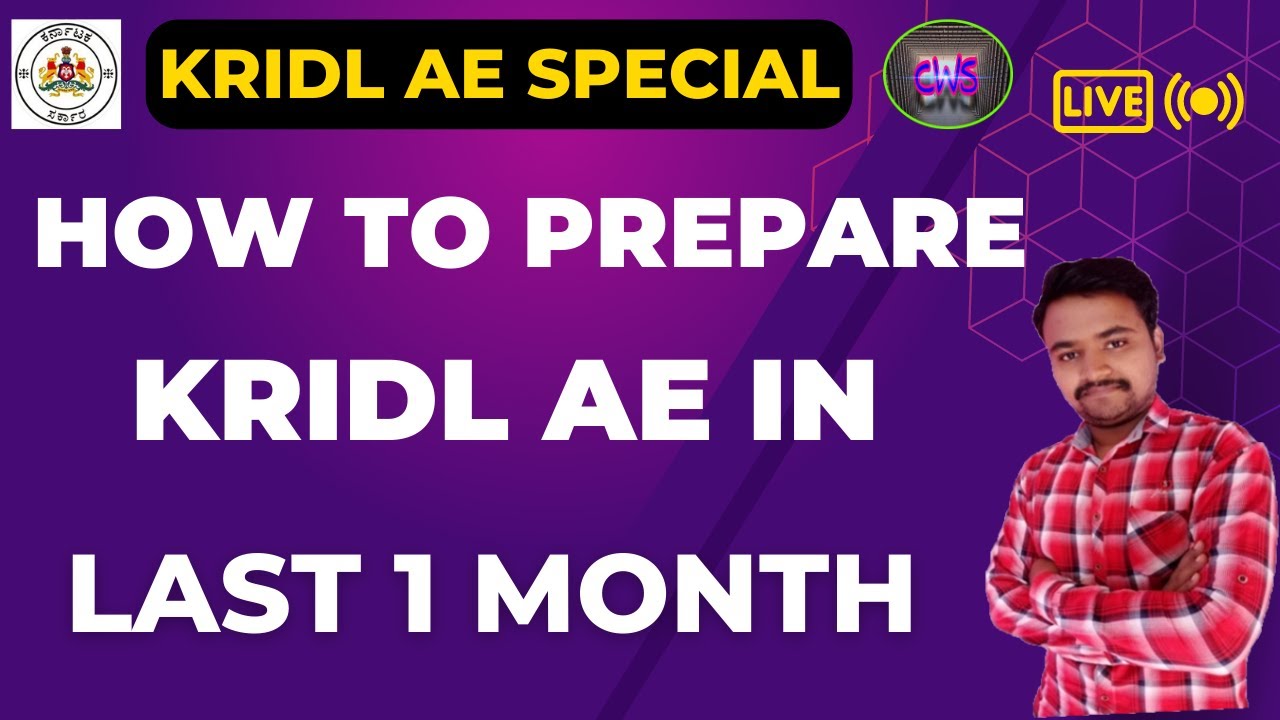 HOW TO PREPARE FOR KRIDL AE 2022 IN LAST 1 MONTH BASED ON KPTCL PAPER ...