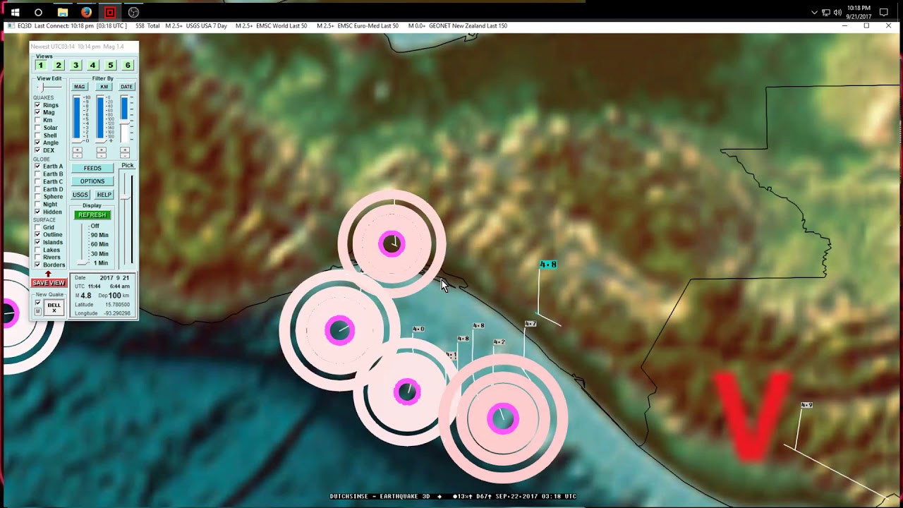 9/21/2017 -- Global Earthquake Unrest -- Major activity spreading ...