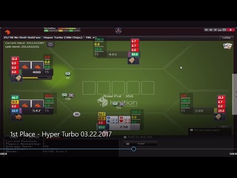 1st Place in a 6-Max Hyper Turbo Sit and go! 03/22/2017 - YouTube