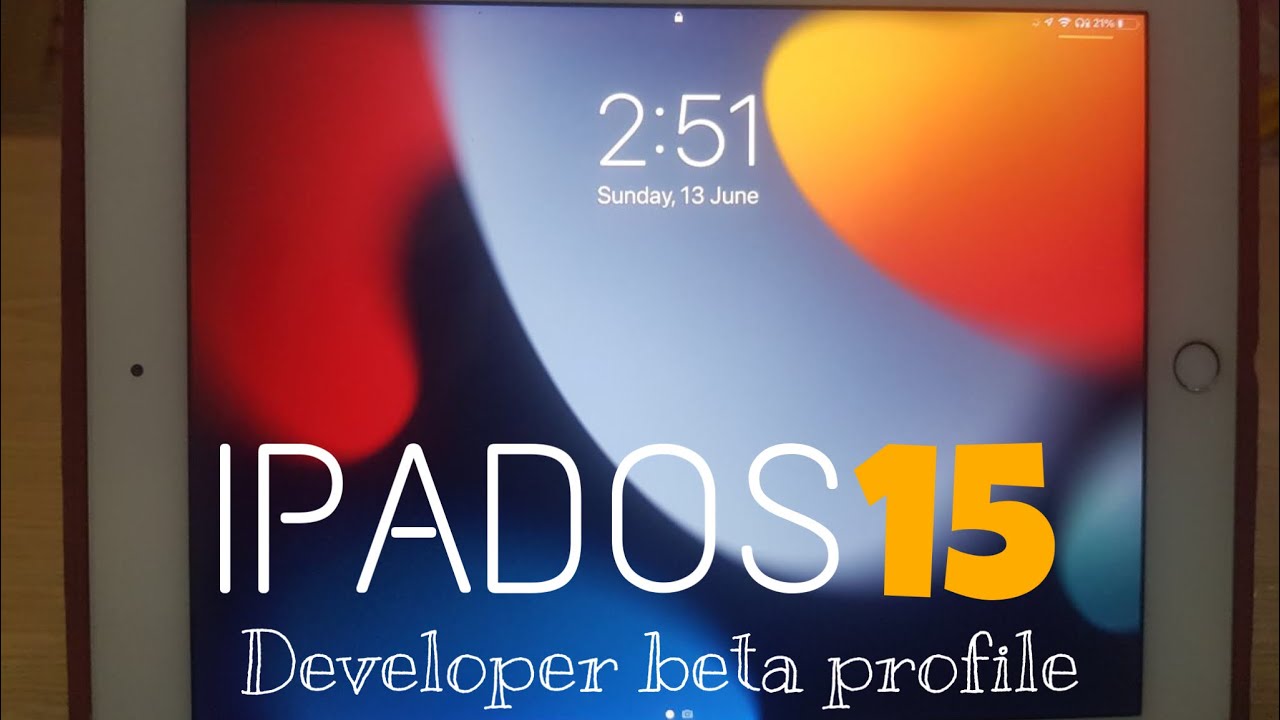 #ipados15 How to install iPadOS 15 developer beta profile for free ...