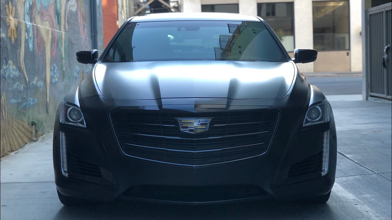 Cadillac vinyl wrap transformation - YouTube