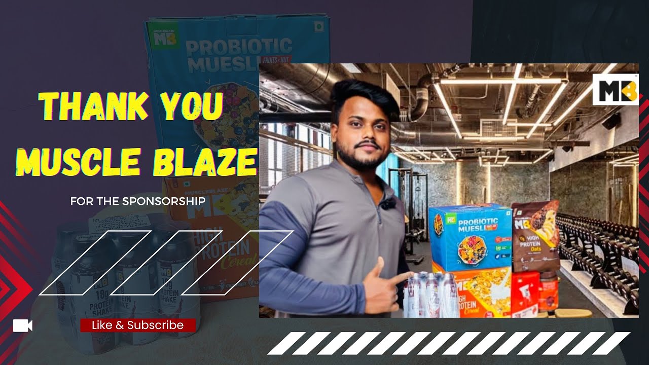 My First Sponsorship from @MuscleBlaze 😍 - YouTube