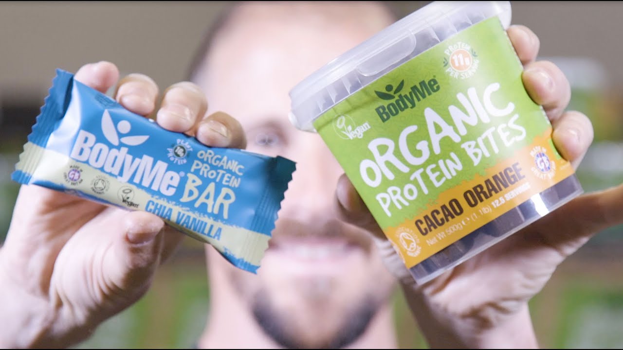 Learn more about BodyMe organic vegan protein bars & bites - YouTube