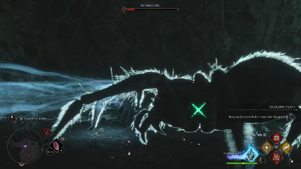 Hogwarts Legacy Acromantula Boss Fight - YouTube