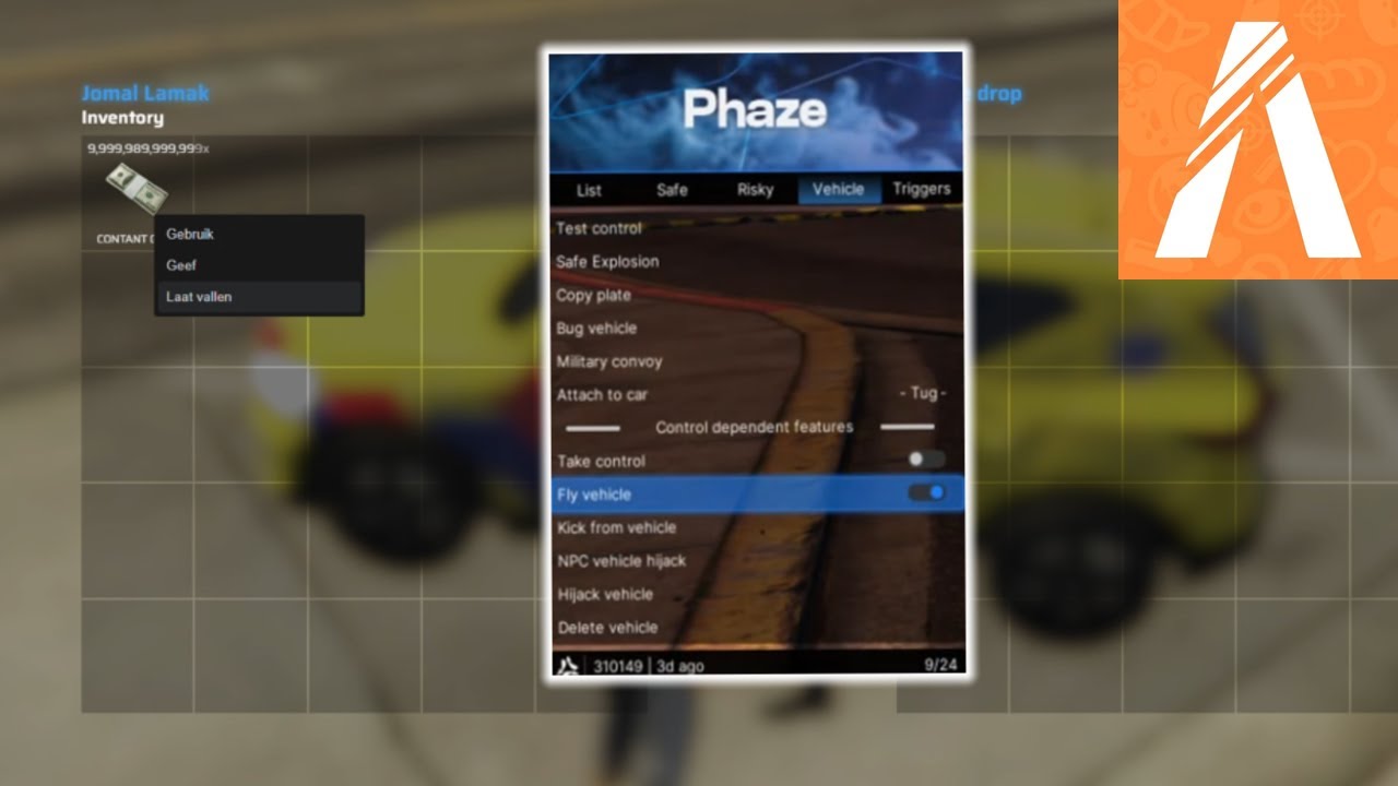 GELD GEVEN IN FIVEM EN MENSEN LATEN BANNEN (RED ENGINE PHAZE MOD MENU ...