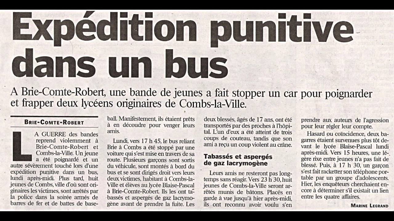 Compilation de fait divers sur la délinquance à Brie Comte Robert 77 et ...
