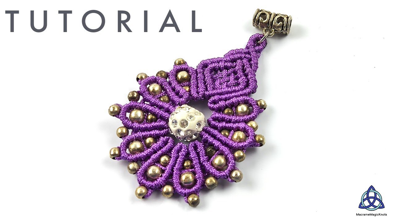 DIY Macrame Flower Pendant Design | EASY DIY Pendant - YouTube